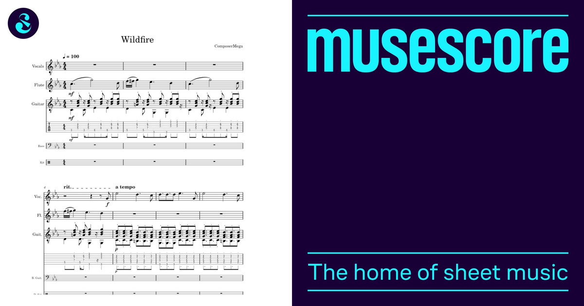 wildfire Sheet Music for Flute, Guitar, Bass guitar, Drum group & more ...