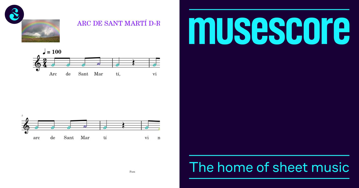 ARC DE SANT MARTÍ D-R-M-F-S-L – palomabs Sheet music for Piano (Solo ...