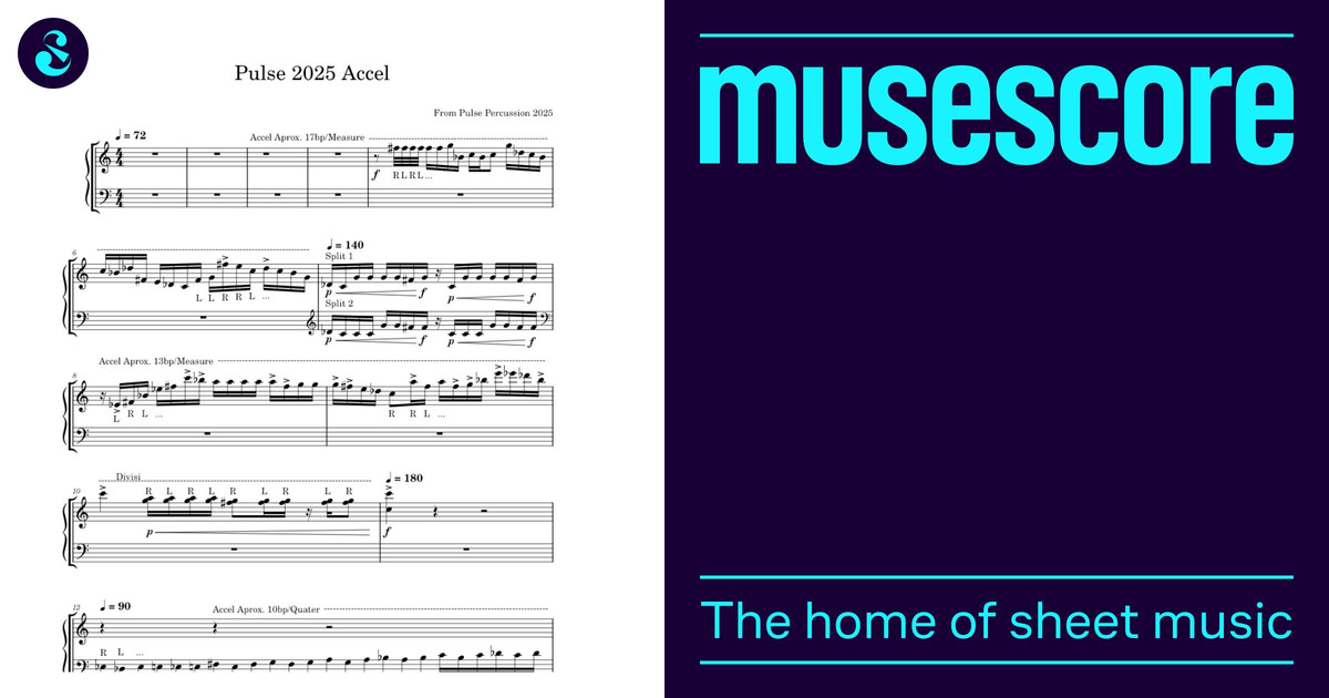 The Underground - Pulse Percussion 2025 Accel Sheet Music for Marimba (Solo) | MuseScore.com