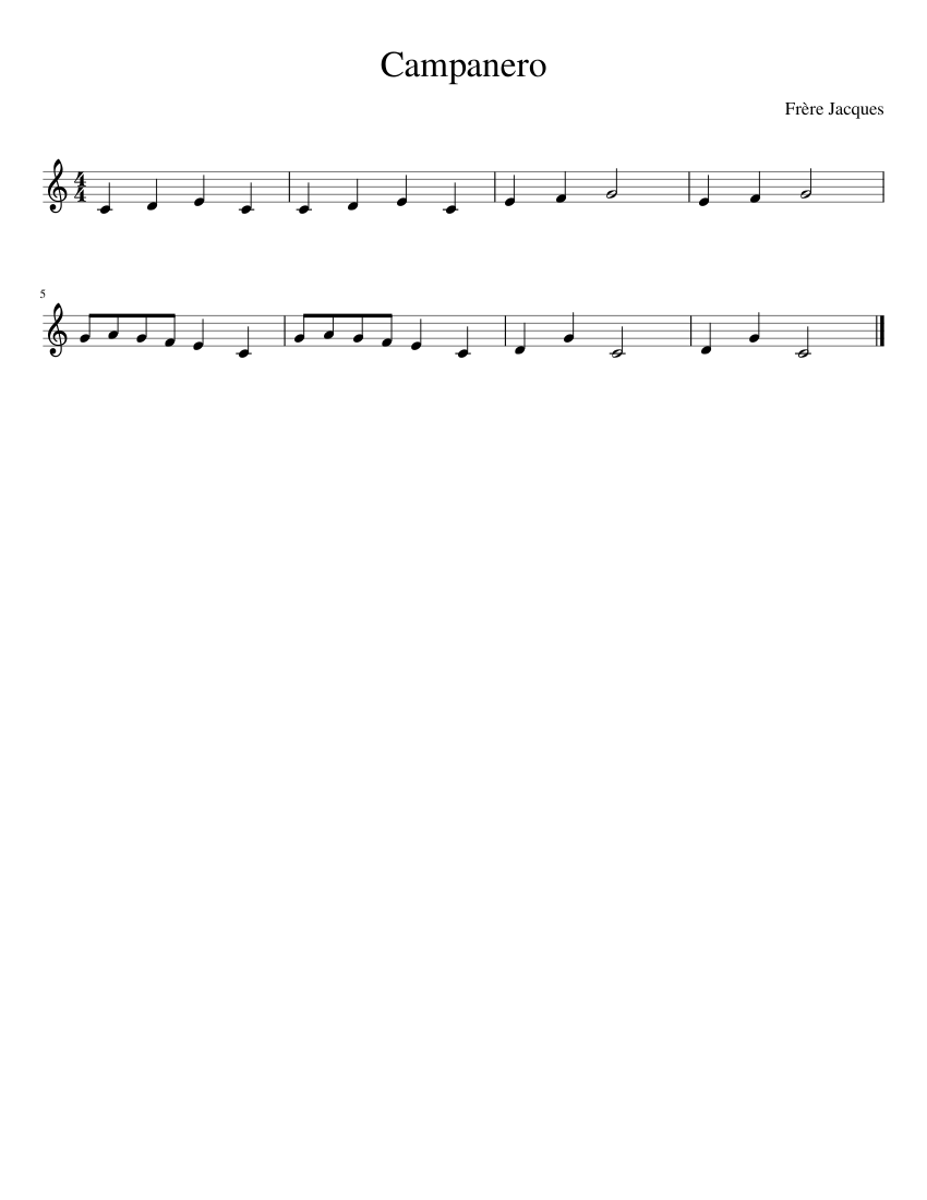 Campanero Sheet Music for Piano (Solo) Easy | MuseScore.com