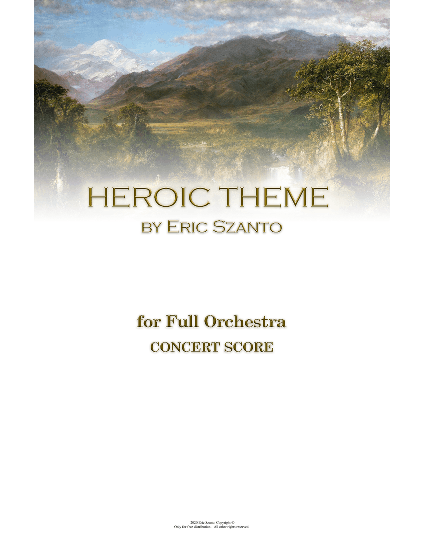 Heroic Theme Sheet Music for Piano, Trombone, Euphonium, Tuba & more ...