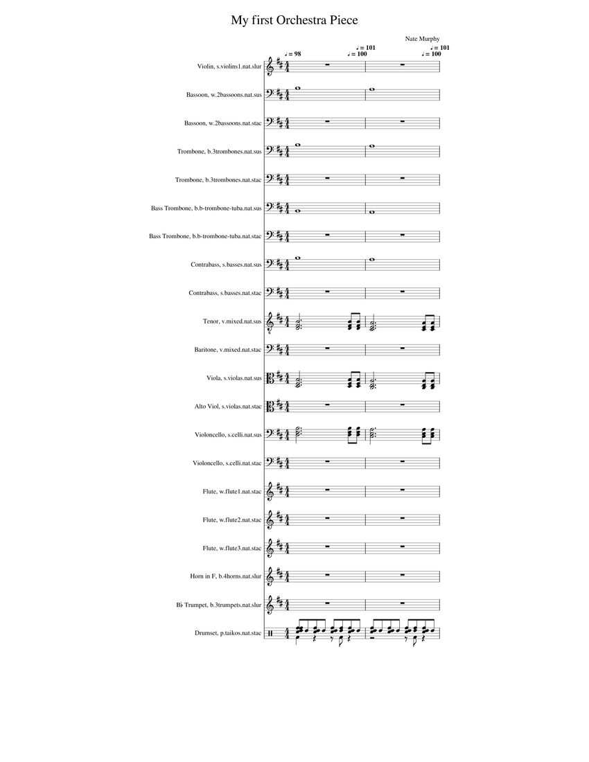 My First Orchestra Piece Sheet music for Trombone, Tenor, Baritone ...