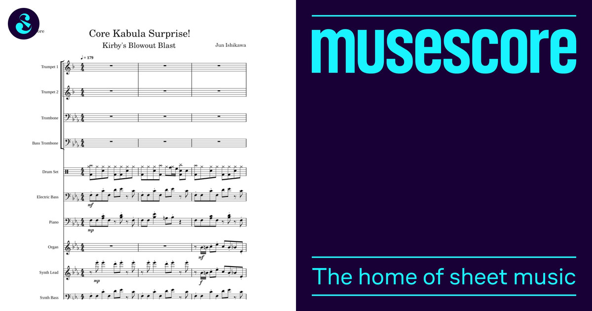 Core Kabula Surprise! (Kirby's Blowout Blast) - Transcribed Score Sheet ...