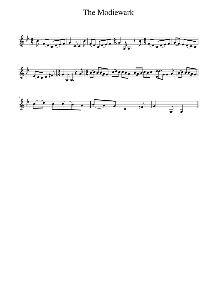 The Modiewark Sheet music for Piano (Solo) Easy | Musescore.com
