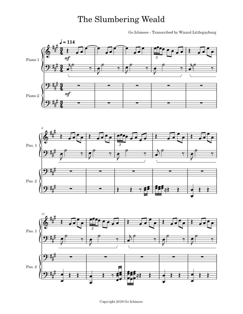 The Slumbering Weald - piano tutorial The Slumbering Weald - piano tutorial
