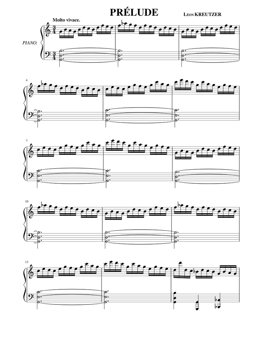 Prélude. Sheet music for Piano (Solo) | Musescore.com