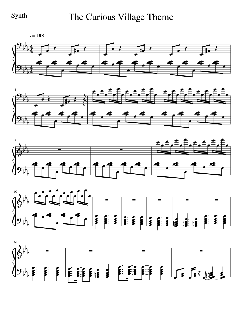 Synth part Sheet music for Piano (Solo) | Musescore.com