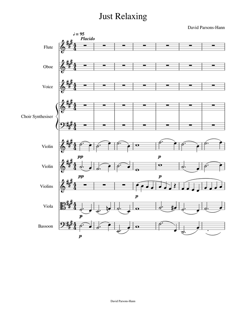 Just Relaxing Sheet music for Vocals, Flute, Oboe, Bassoon & more ...