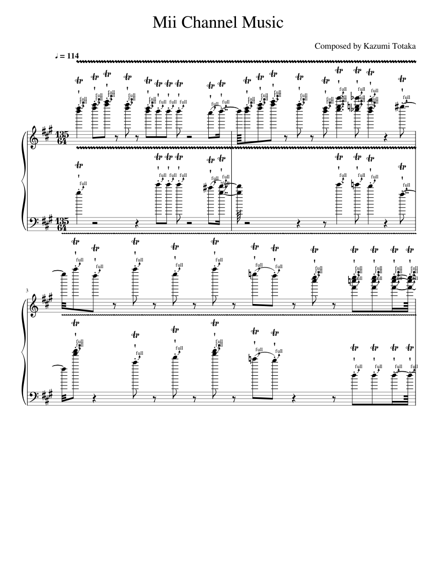 Mii Channel Music (CURSED) Sheet music for Piano (Solo) | Musescore.com