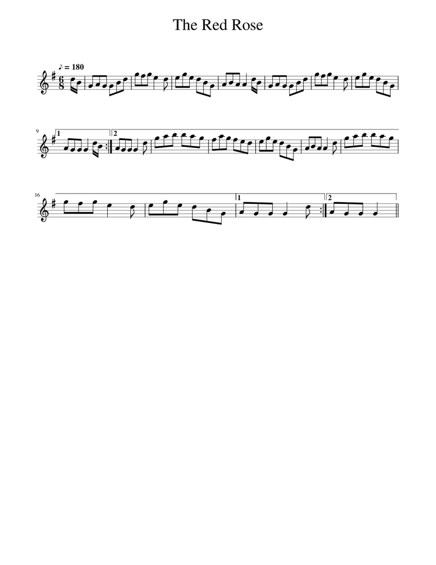 The Red Rose Sheet music for Piano (Solo) | Musescore.com