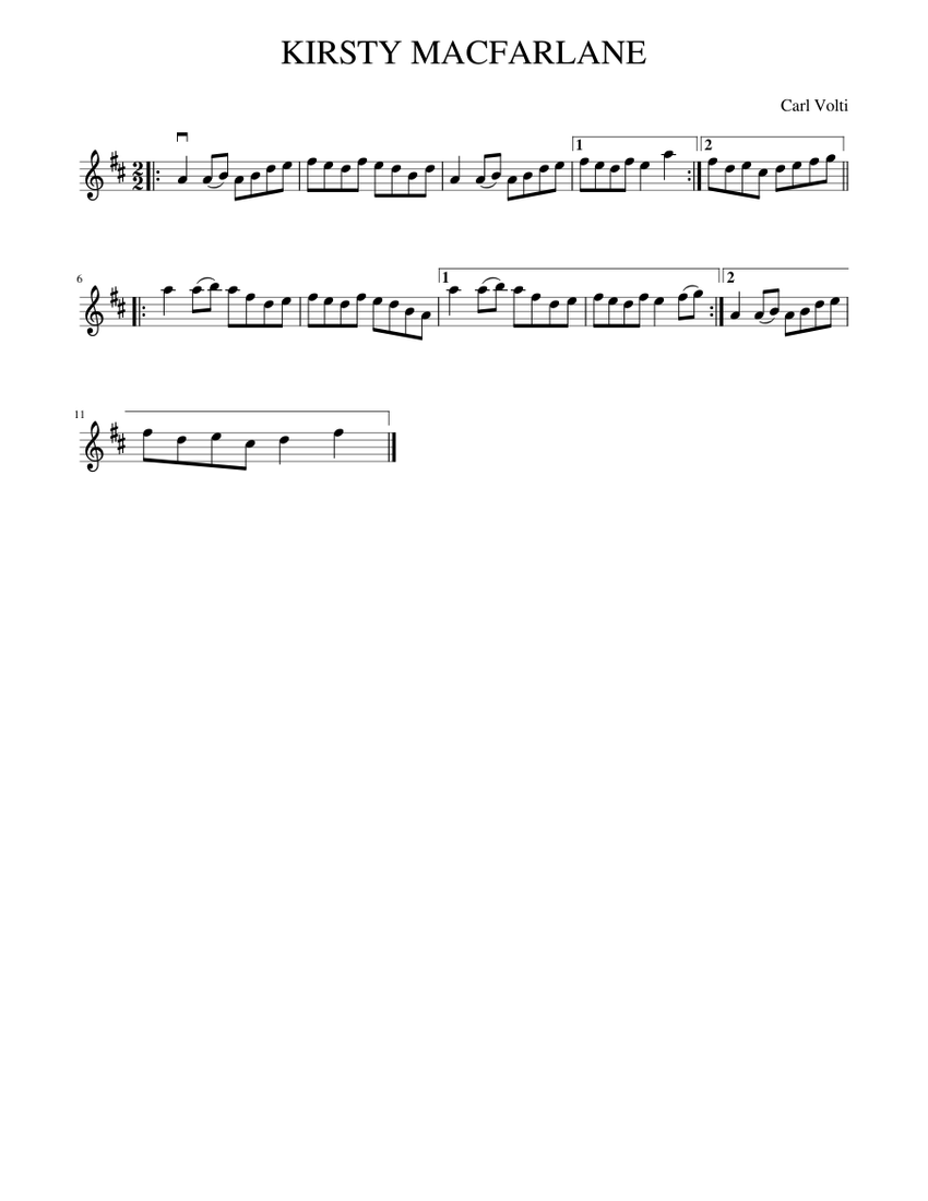 Carl Volti - KIRSTY MACFARLANE Sheet music for Piano (Solo) Easy ...
