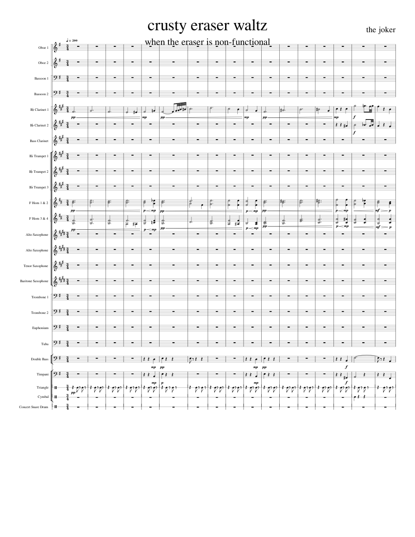 crusty_eraser_waltz Sheet Music for Trombone, Euphonium, Tuba, Oboe ...