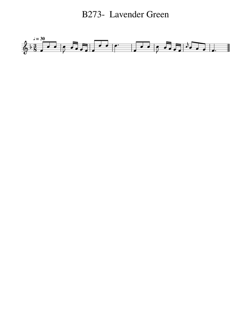 B273- Lavender Green Sheet music for Piano (Solo) Easy | Musescore.com