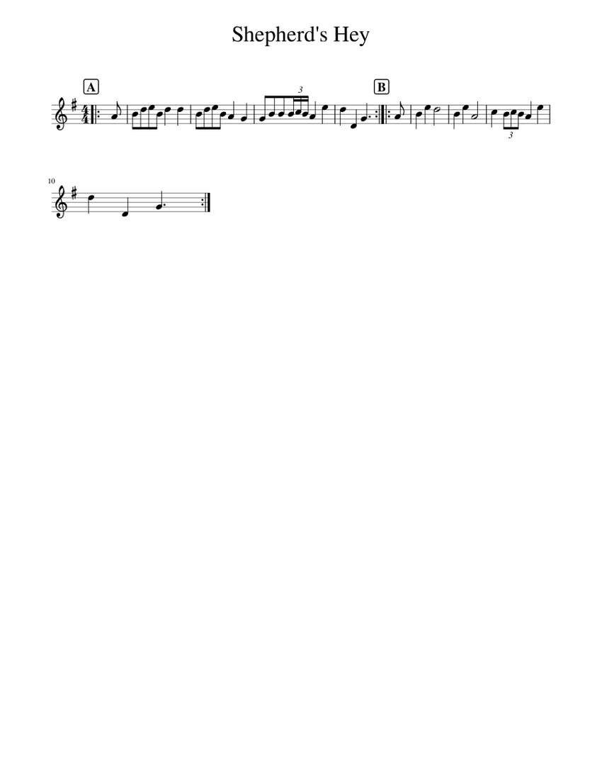 Shepherd's Hey Sheet music for Piano (Solo) Easy | Musescore.com