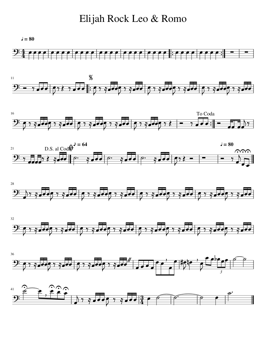 Elijah Rock Leo & Romo Sheet music for Piano (Solo) Easy | Musescore.com