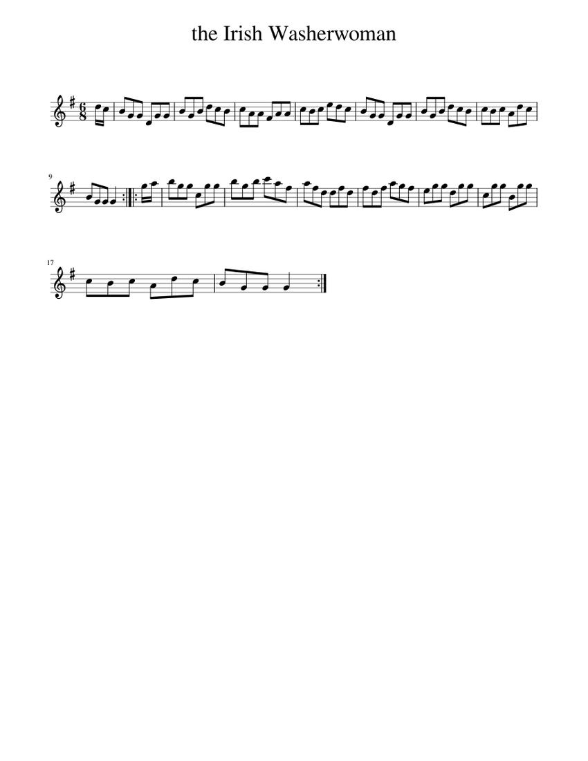 the Irish Washerwoman Sheet music for Piano (Solo) | Musescore.com