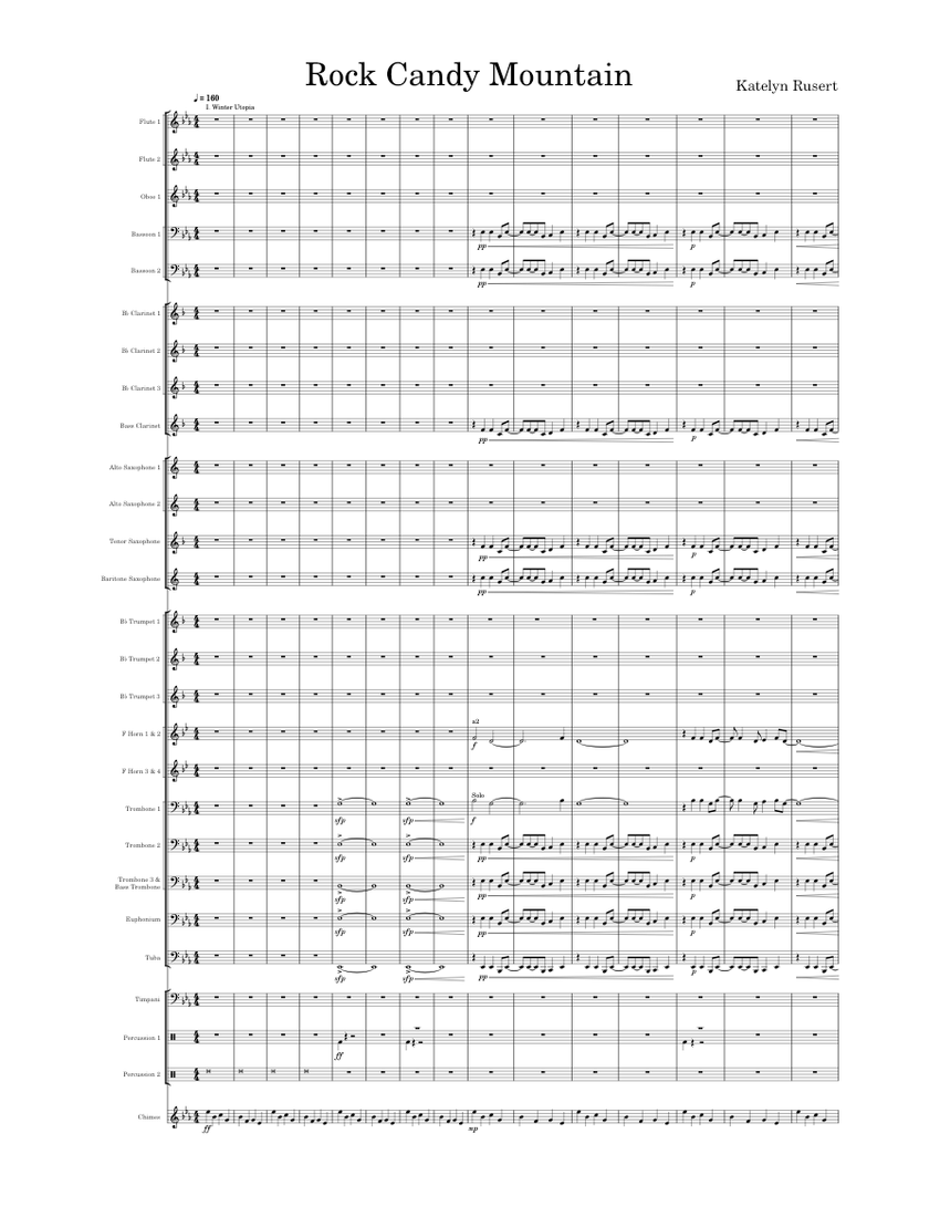 Rock Candy Mountain Sheet music for Trombone, Euphonium, Tuba, Flute ...