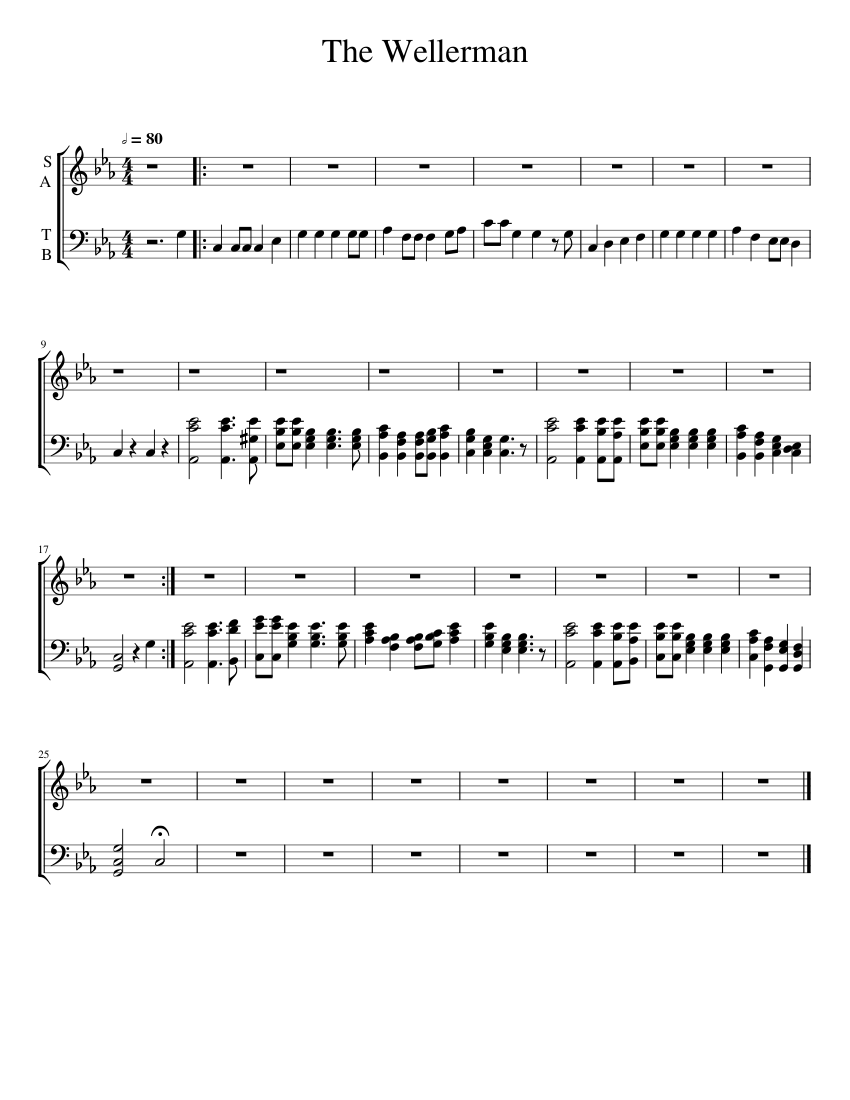 The Wellerman Sheet music for Female, Male (Choral) | Musescore.com
