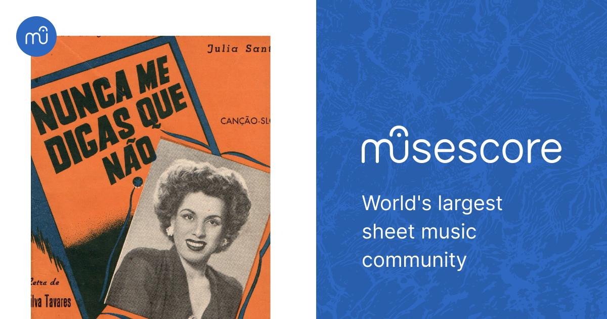 Nunca me digas que não Sheet music for Piano, Violin (Solo) | Musescore.com