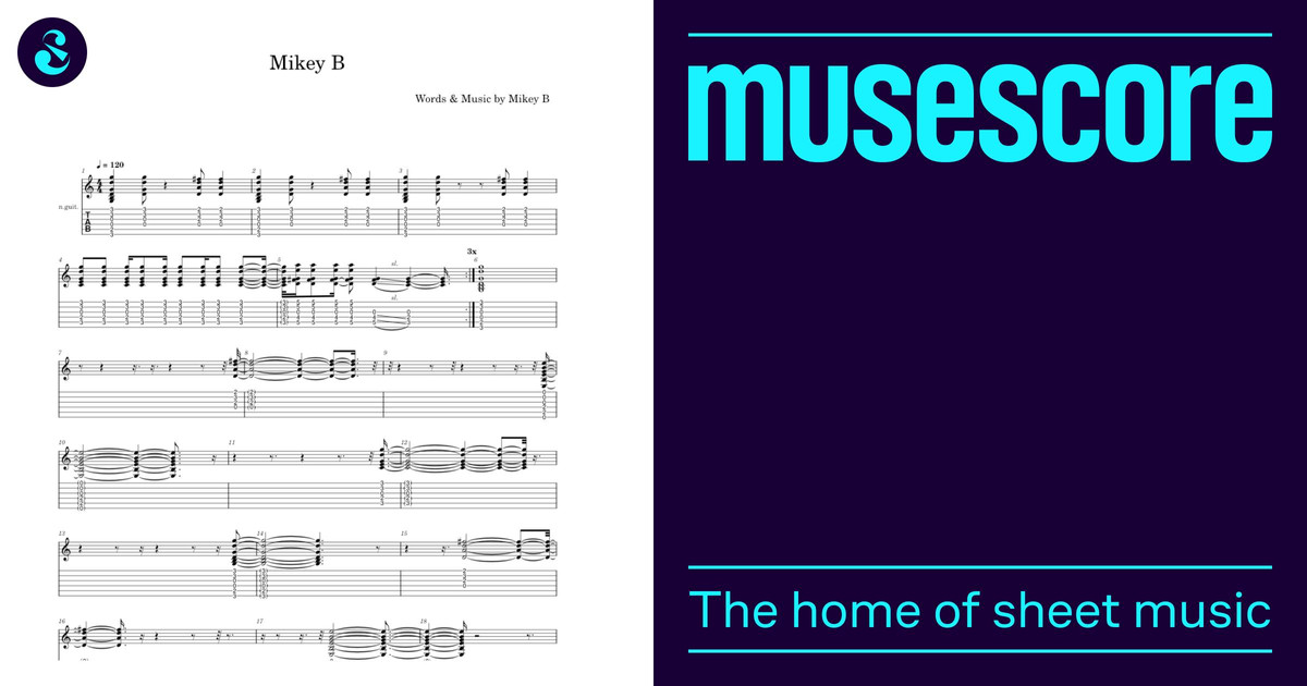 Mikey B Sheet music for Guitar (Solo) | Musescore.com