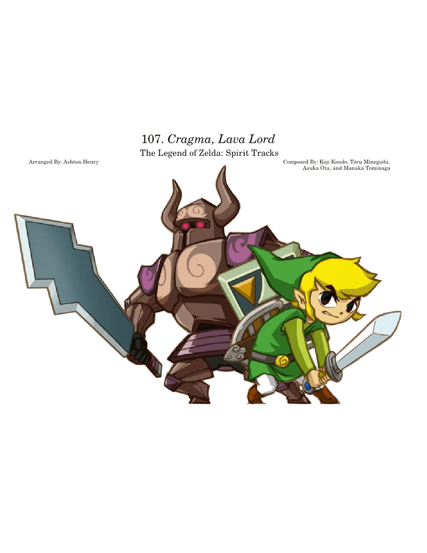 107. Cragma, Lava Lord - The Legend of Zelda: Spirit Tracks Sheet Music ...