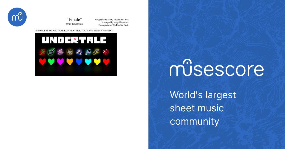 Undertale - "Finale" Sheet Music for Piano, Soprano, Harpsichord, Flute ...