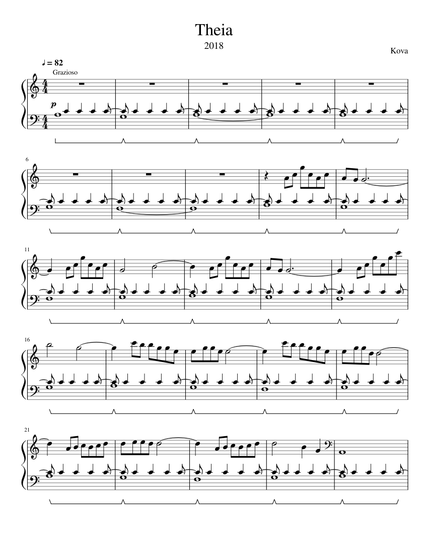 Theia Sheet music for Piano (Solo) | Musescore.com