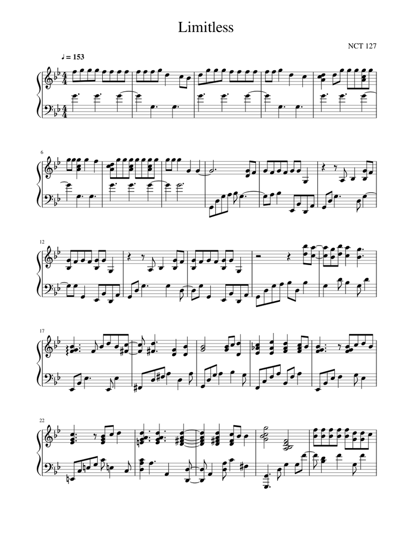 Limitless Sheet Music for Piano (Solo) | MuseScore.com