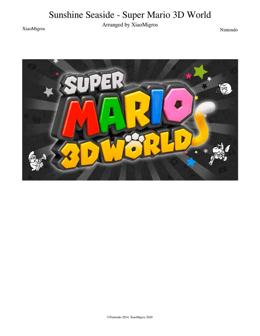 Sunshine Seaside - Super Mario 3D World Sheet Music with Chords for ...