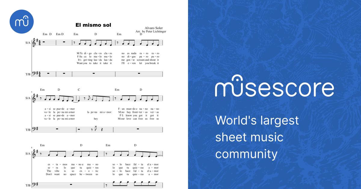 El mismo sol (under the same sun) Sheet music for Vocals (Choral ...