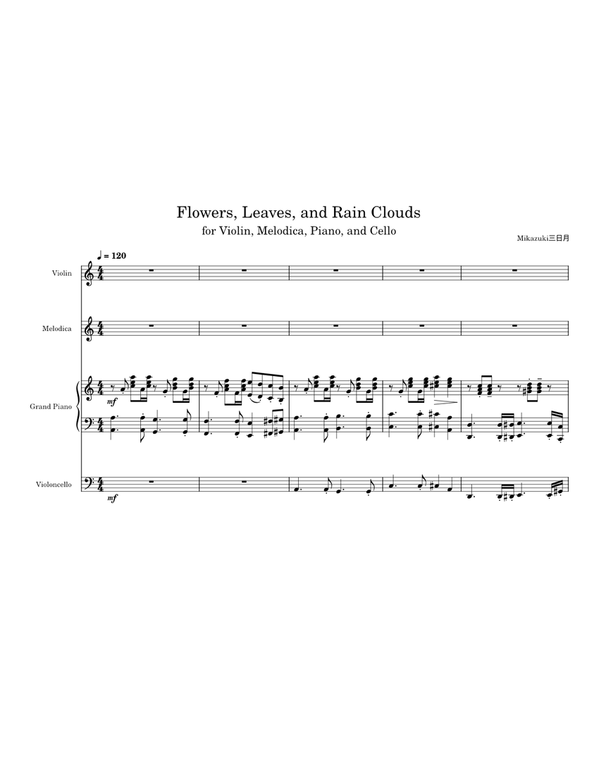 K.5 Flowers, Leaves, and Rain Clouds - Mikazuki三日月 Sheet music for ...