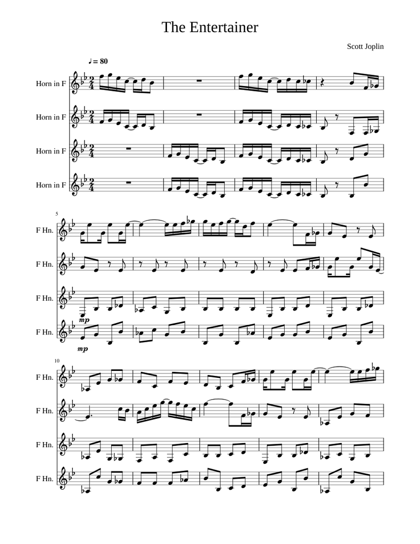 The Entertainer - piano tutorial