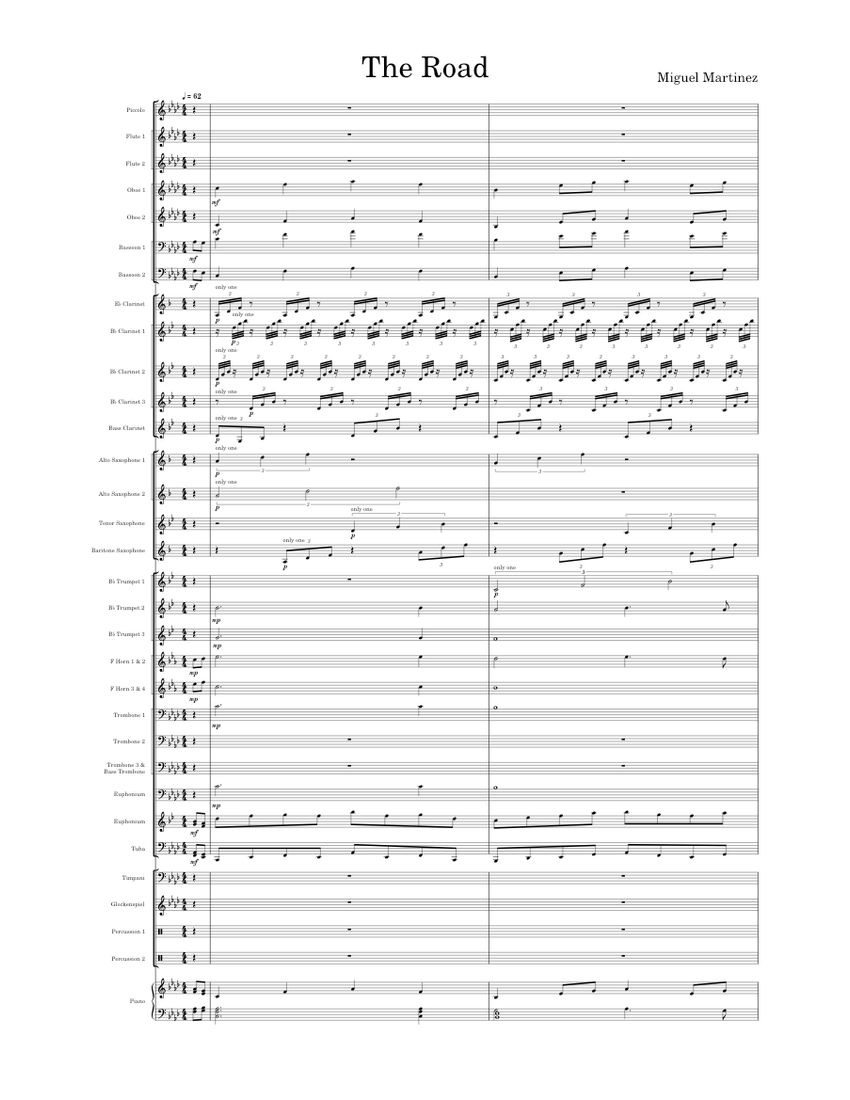 The Road Sheet music for Piano, Trombone, Euphonium, Tuba & more ...