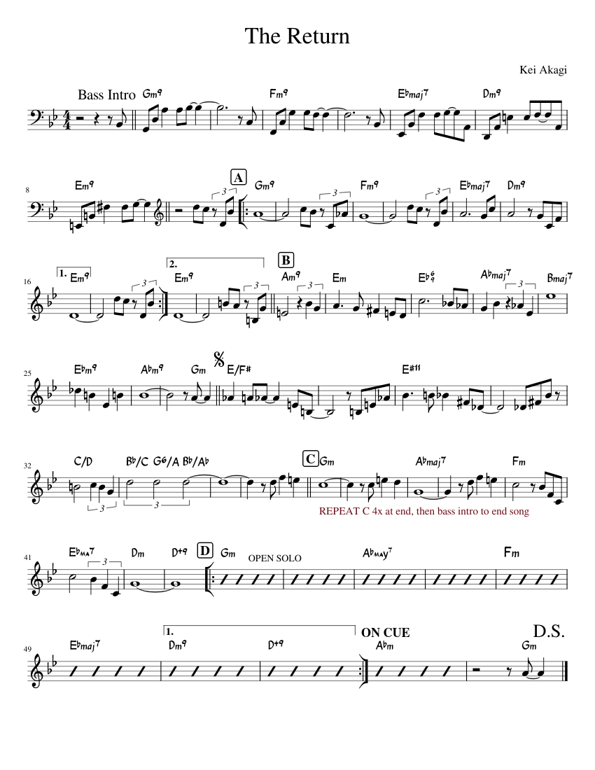 The Return Sheet music for Piano (Solo) | Musescore.com