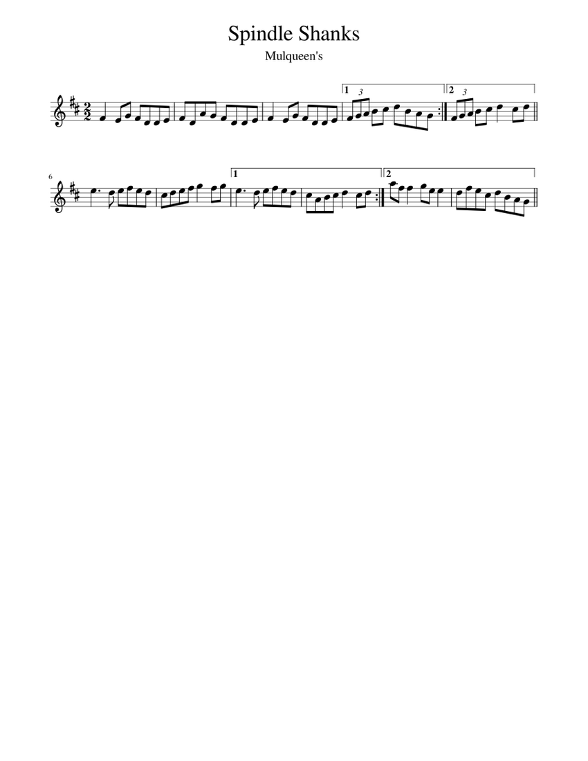Spindle Shanks Sheet music for Piano (Solo) Easy | Musescore.com