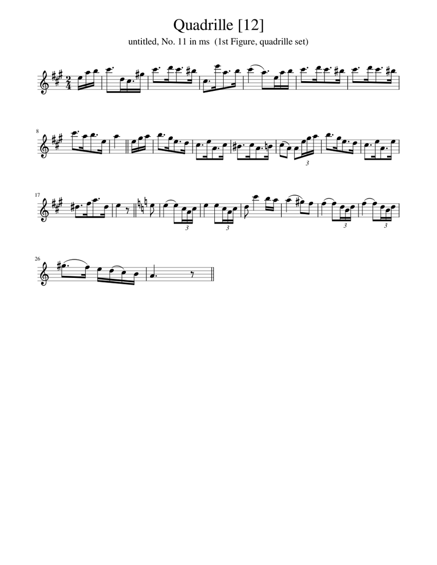 Quadrille Sheet music for Piano (Solo) Easy | Musescore.com