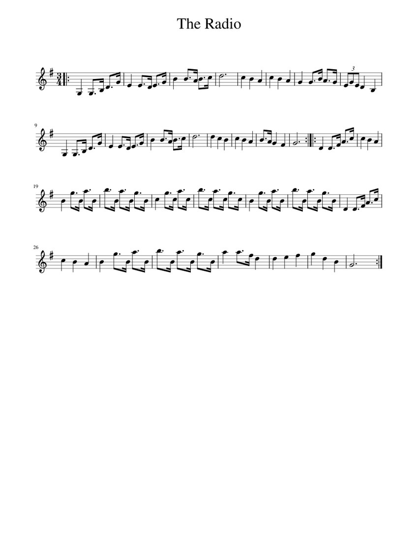 The Radio Sheet music for Piano (Solo) Easy | Musescore.com