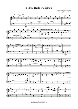 How high the moon - Lewis Morgan Sheet Music for Piano (Solo) easy ...
