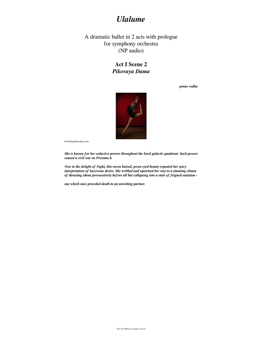 Ulalume - Act I Scene 2 - Pikovaya Dama - for symphony orchestra Sheet ...
