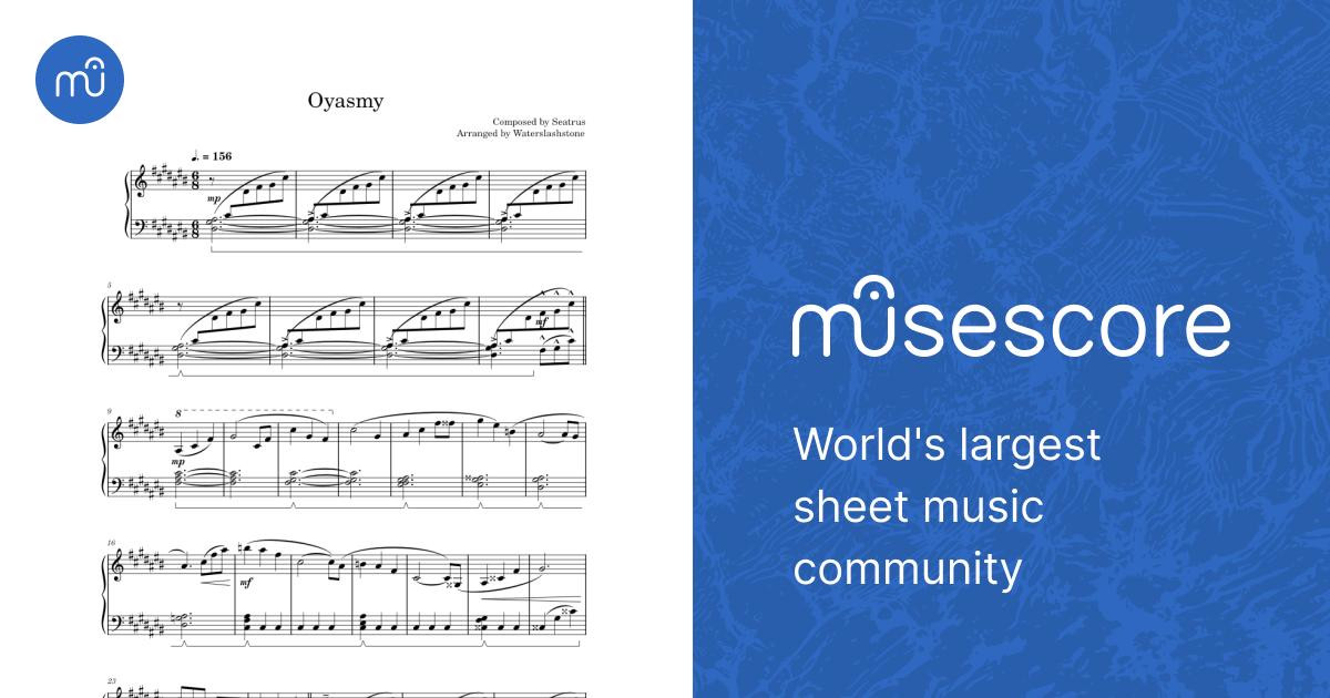 Oyasmy – seatrus Sheet Music for Piano (Solo) | MuseScore.com
