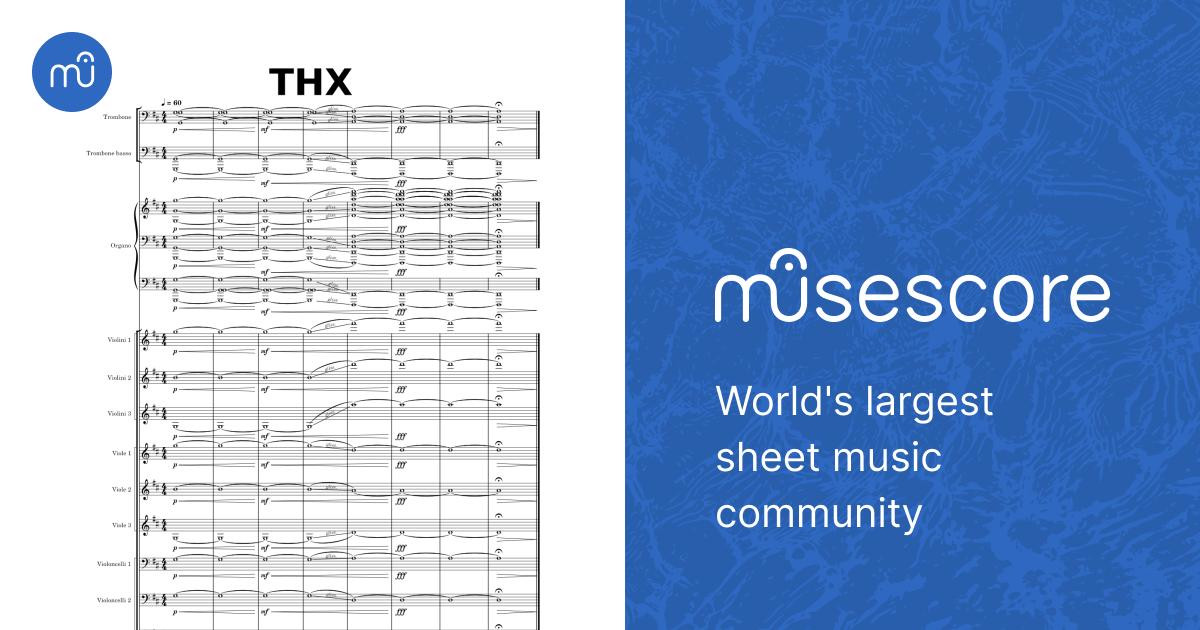 THX logo Theme – James A. Moorer THX logo theme Sheet Music for ...