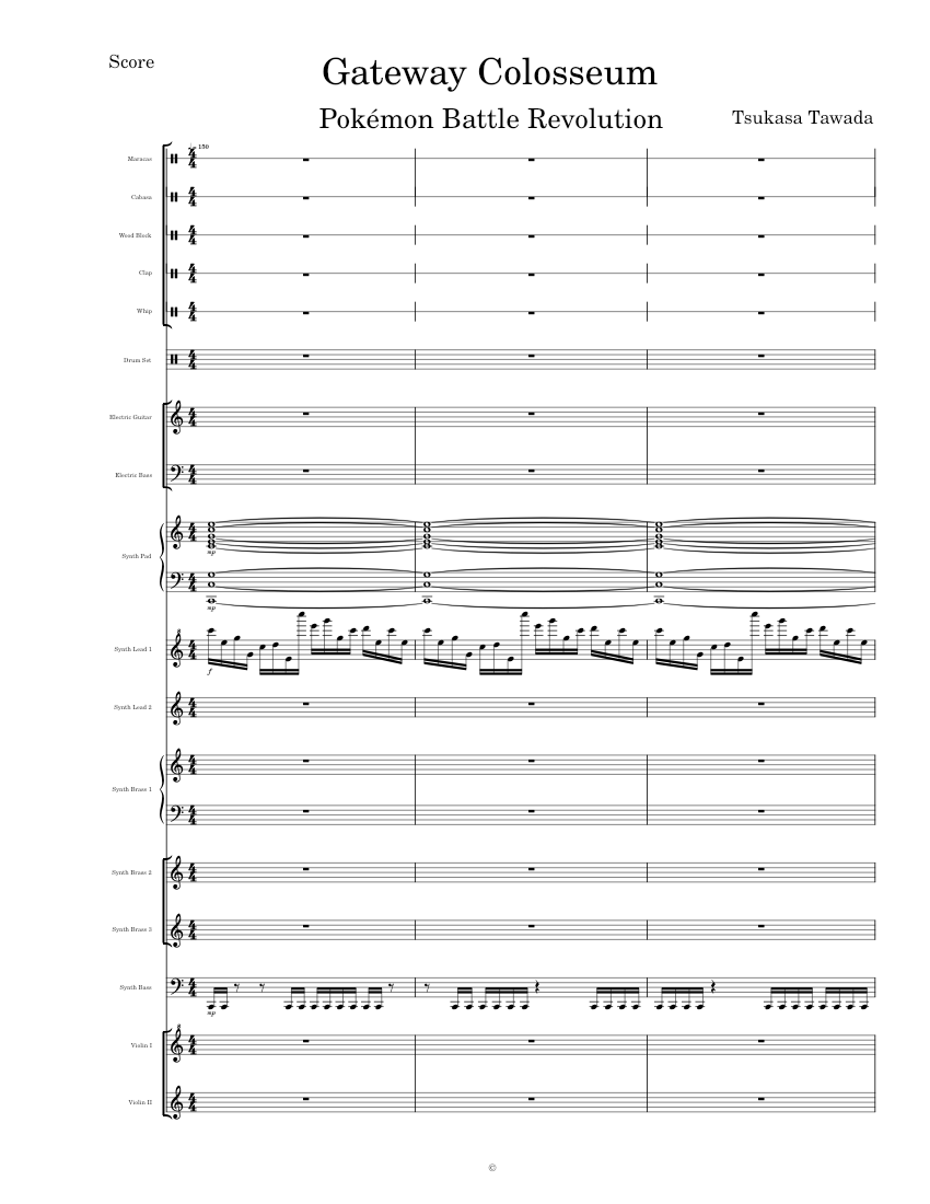 Gateway Colosseum (Pokémon Battle Revolution) - Transcribed Score Sheet ...