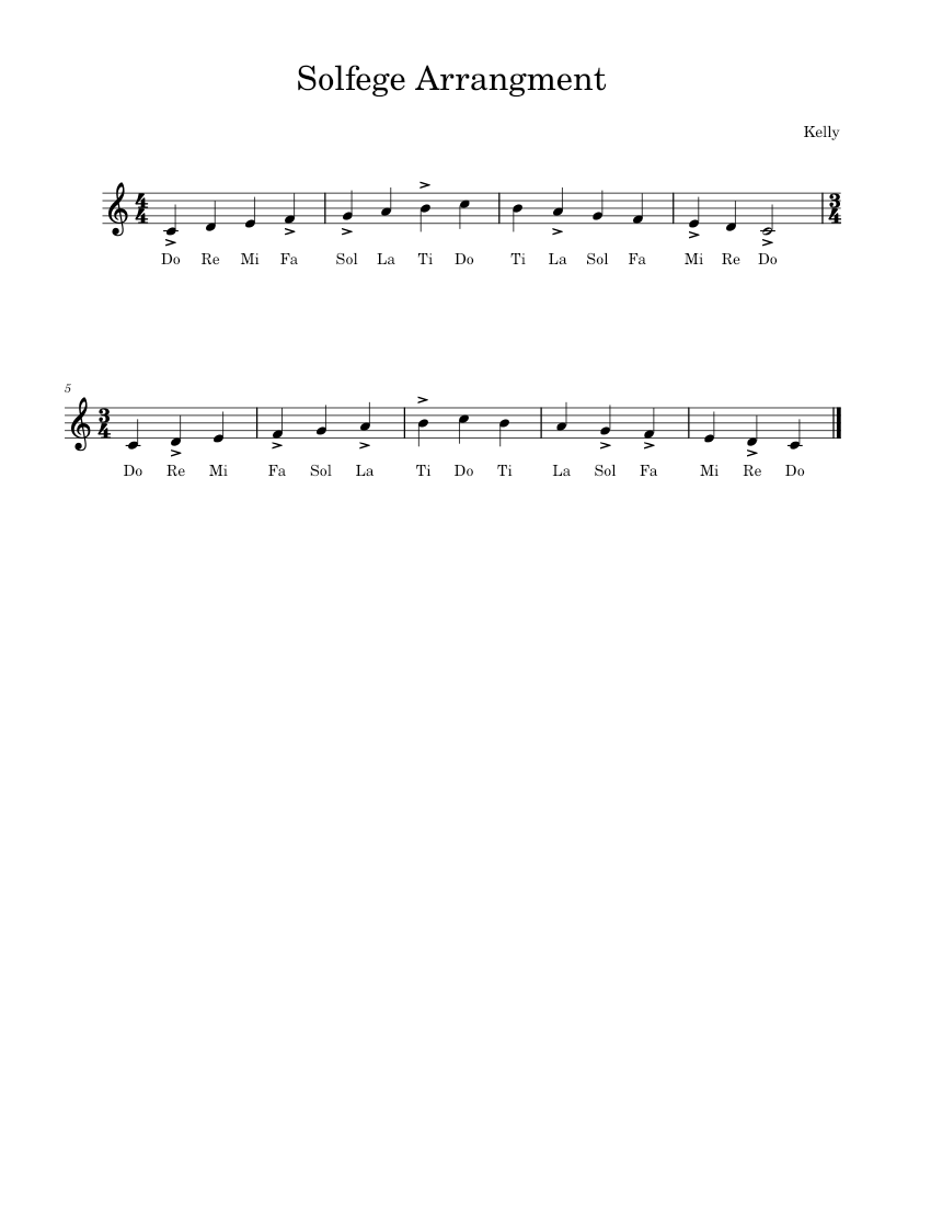 Solfege Arrangment Sheet music for Piano (Solo) Easy | Musescore.com
