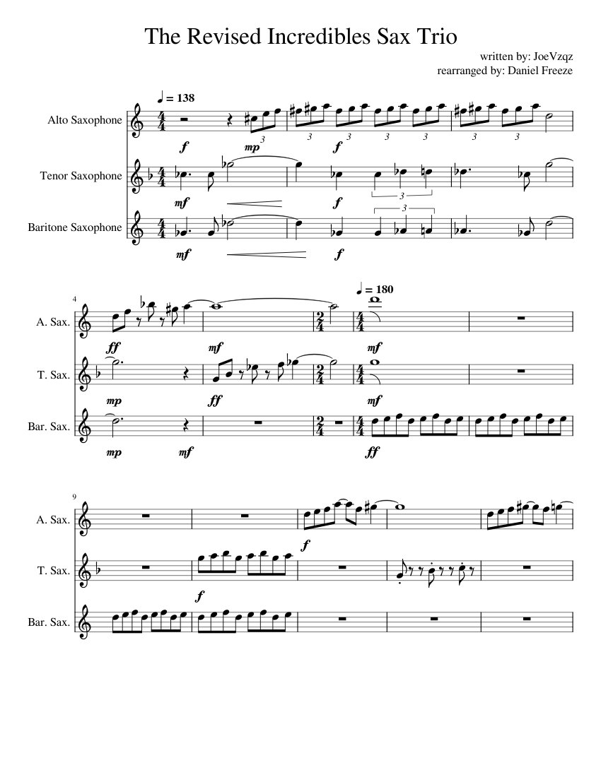 The Incredibles – Michael Giacchino TheIncredibles Sheet music for ...