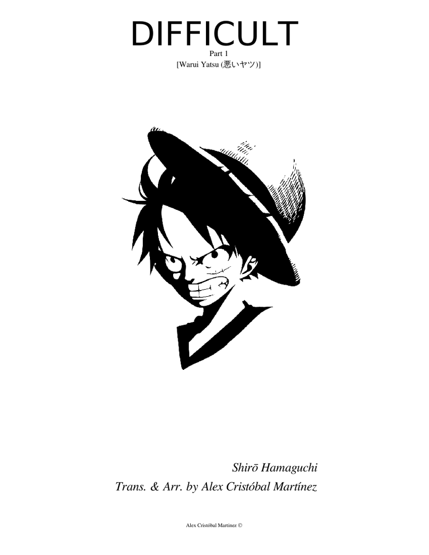 ONE PIECE - Difficult: Part 1 (Preview) Sheet Music for Trombone, Organ ...