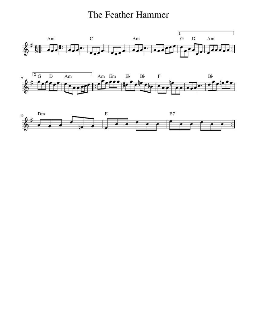 The Feather Hammer Sheet music for Piano (Solo) | Musescore.com