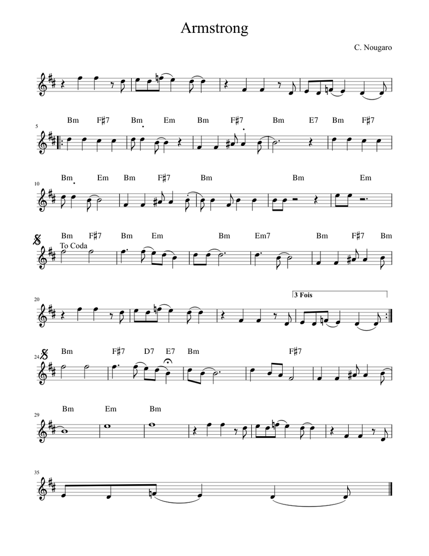 Armstrong Sheet music for Saxophone alto (Solo) | Musescore.com