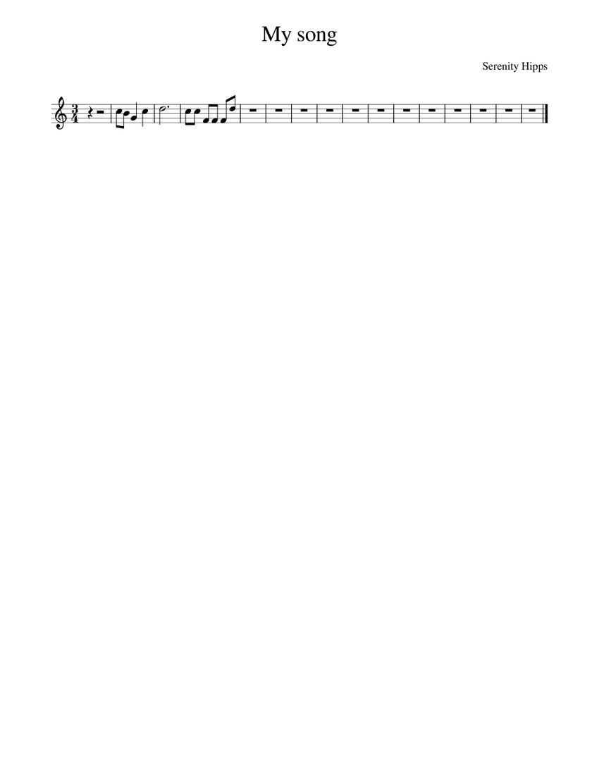 My song Sheet music for Piano (Solo) | Musescore.com