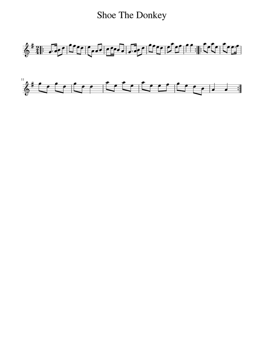 Shoe The Donkey Sheet music for Piano (Solo) Easy | Musescore.com