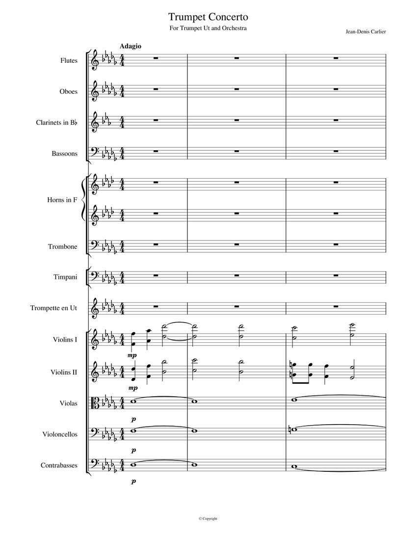 Trumpet_Concerto Sheet music for Trombone, Flute, Oboe, Clarinet in b ...